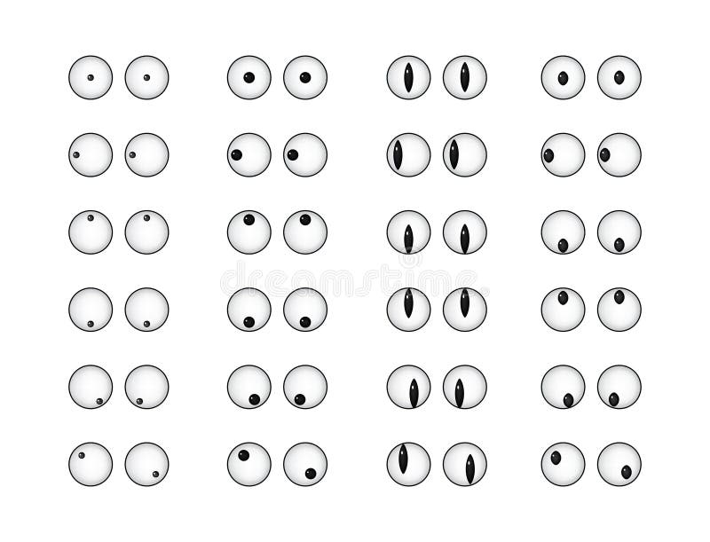 Set of eye emoticon vector stock vector. Illustration of optical - 81346322