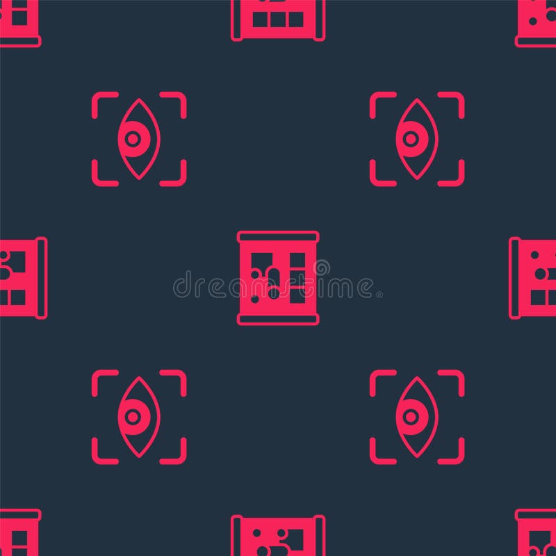 Set Eye Scan and Graphing Paper for Engineering on Seamless Pattern ...