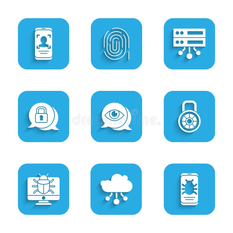 Set Eye Scan Internet Of Things System Bug On Mobile Safe
