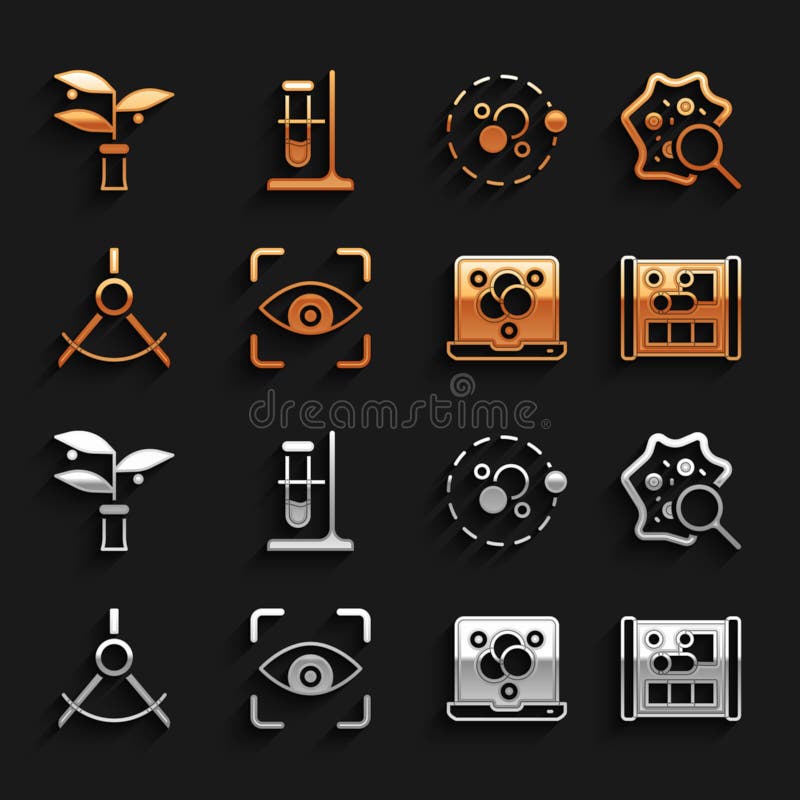 Set Eye Scan, Microorganisms Under Magnifier, Graphing Paper for ...