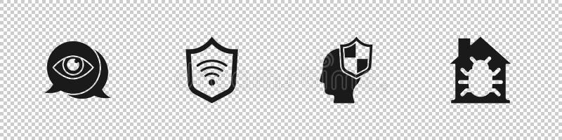 Set Eye Scan Shield Con Wifi Wireless Head Shield Y House System Bug ...