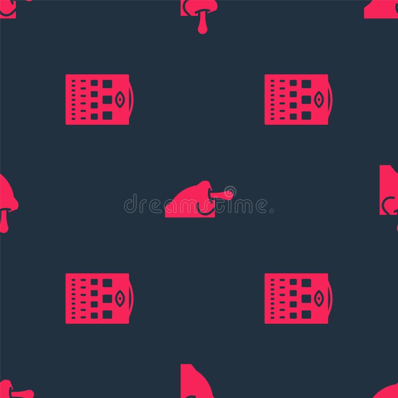 Set Eye Test Chart and Runny Nose on Seamless Pattern. Vector Stock ...