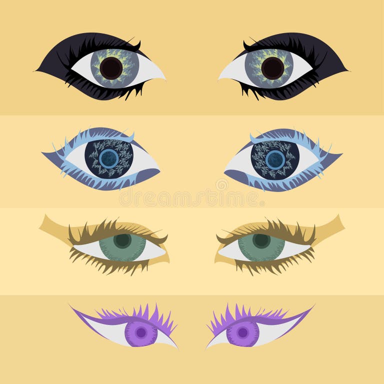 Set of eyes element stock vector. Illustration of graphic - 65846834