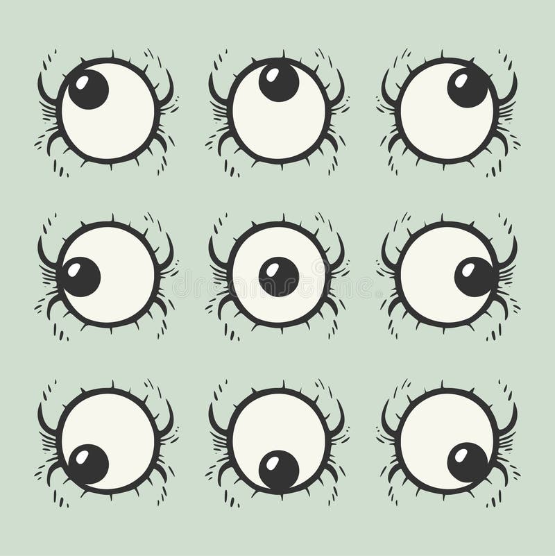 Set eyes watching stock vector. Illustration of retina - 364439594