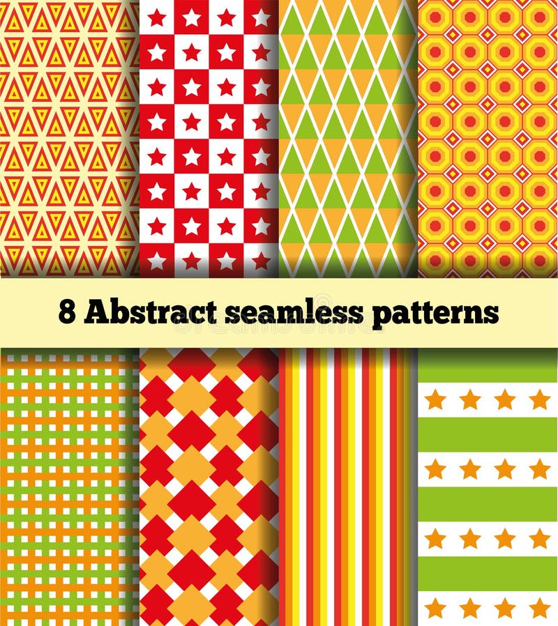 Set Fabric with Abstract Pattern Stock Vector - Illustration of ...