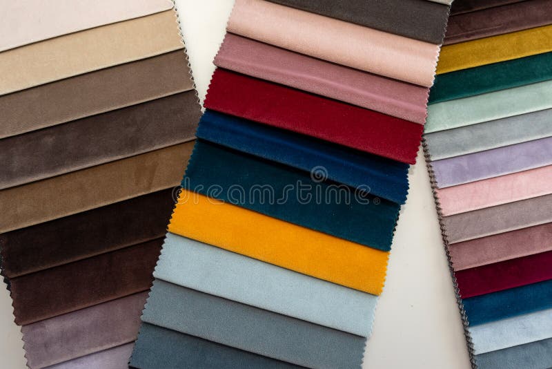 Set of Fabric Swatch Samples Texture for the Decoration New Sofa, or ...