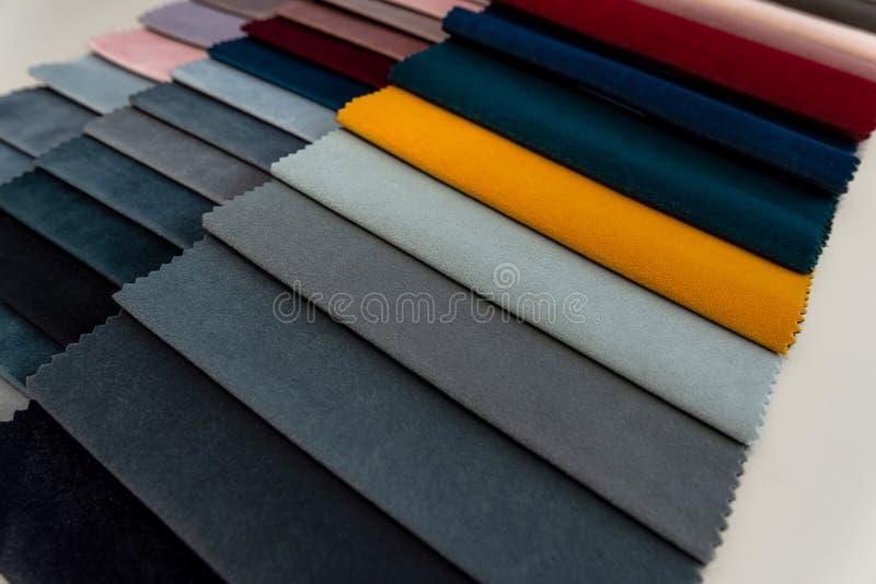 Set of Fabric Swatch Samples Texture for the Decoration New Sofa, or ...