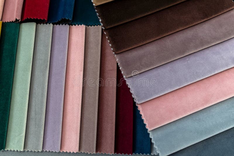 Set of Fabric Swatch Samples Texture for the Decoration New Sofa, or ...