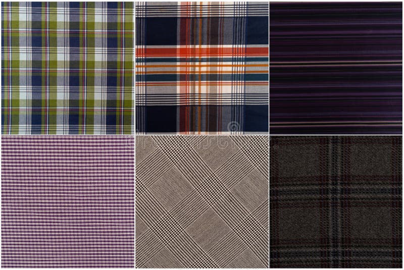 Set of Fabric Texture Seamless Pattern Stock Image - Image of material ...