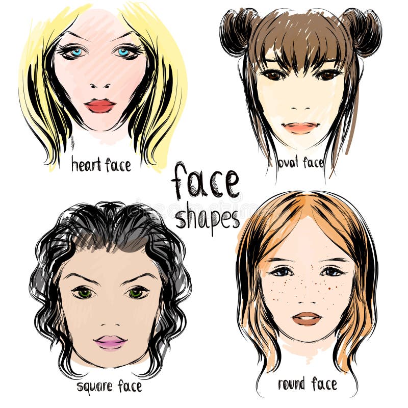 Set Of Face Shapes Stock Vector Illustration Of Design 58251716