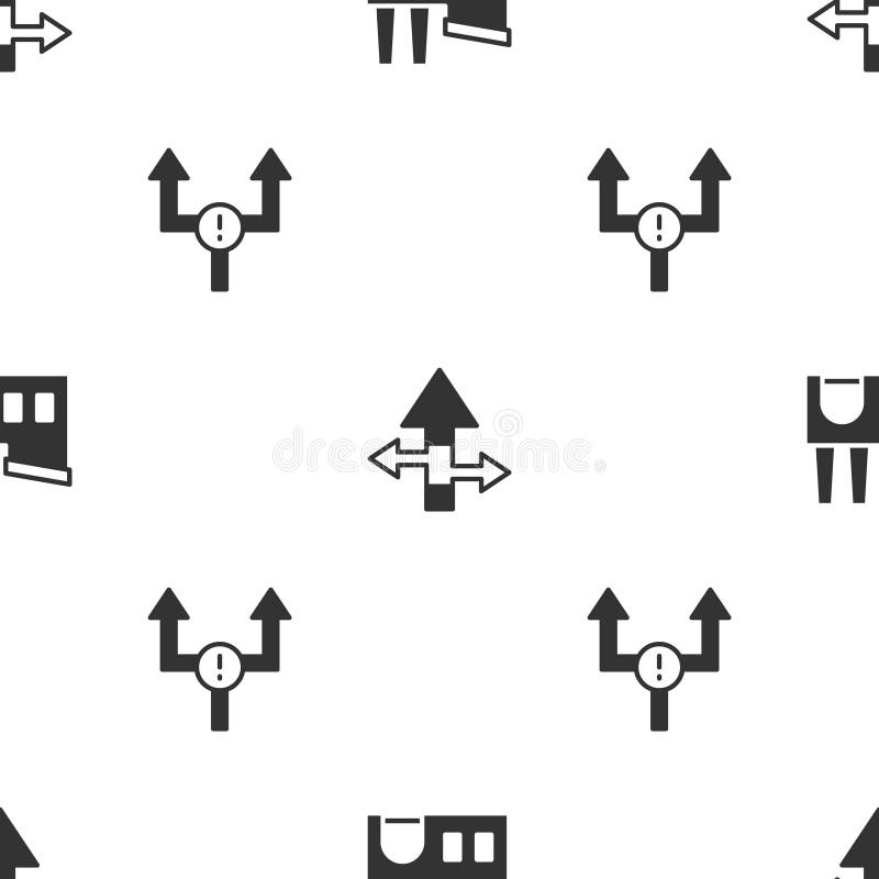 Set Factory, Arrow and on Seamless Pattern. Vector Stock Vector ...