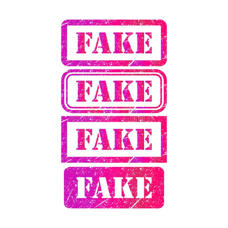 Set of Fake Stamp Symbol, Label Sticker Sign Button, Text Banner Vector ...