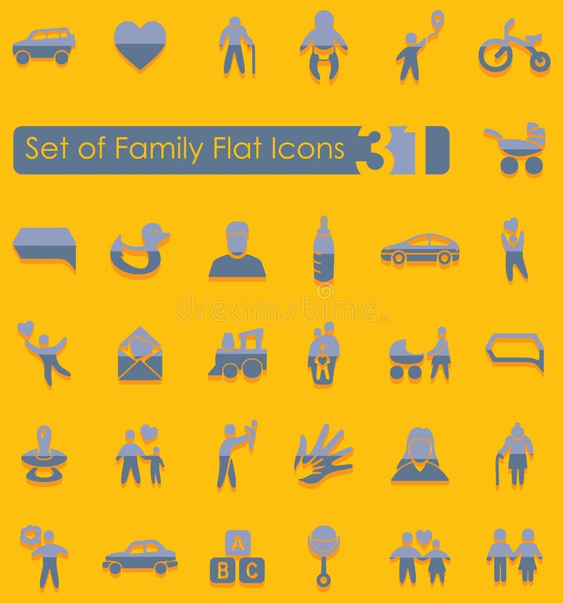 Set of family icons stock vector. Illustration of father - 79127766