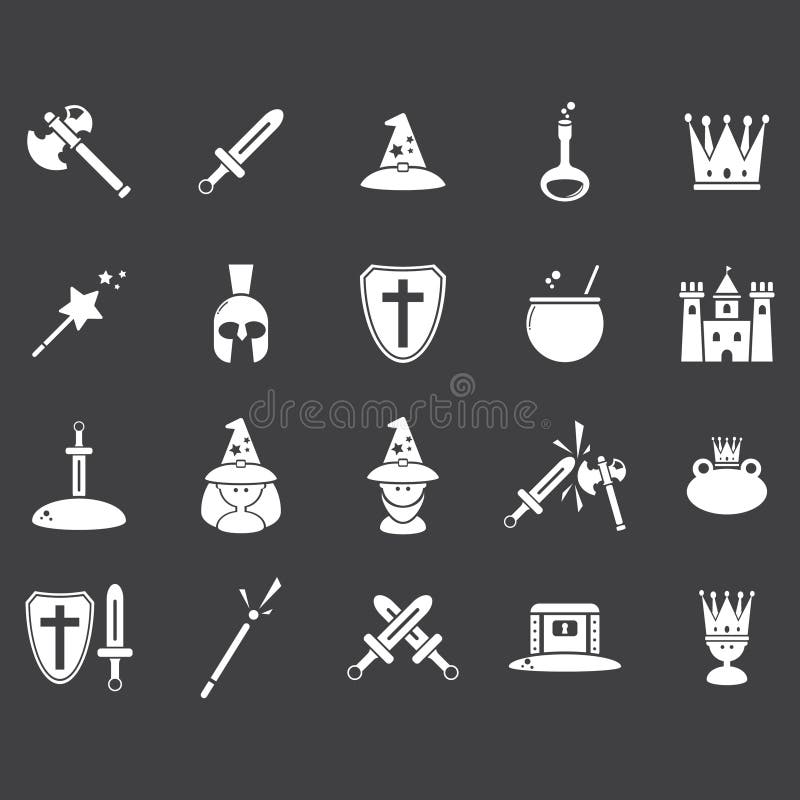 Set of Fantasy Icons. Vector Illustration Decorative Design Stock ...