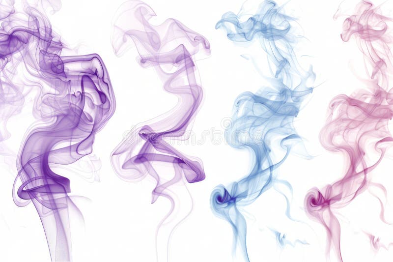 Set of Fantasy Smoke and Mist Effects, Swirling and Twisting in Magical ...