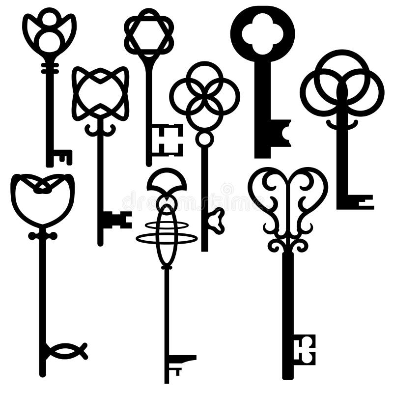 Fantasy keys set stock vector. Illustration of gaming - 95402451