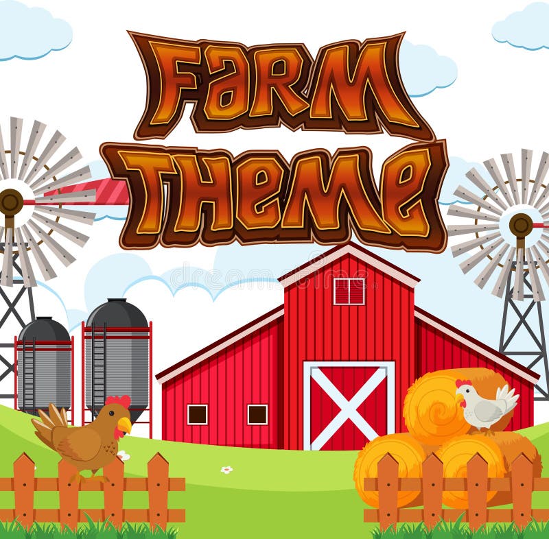 Set of farm theme stock vector. Illustration of cartoon - 133739999
