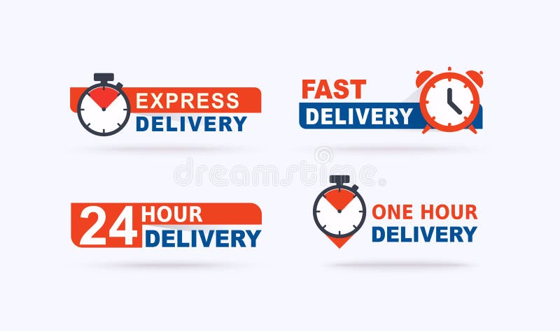 Set of Fast Delivery Banners. Fast Delivery, Express and Urgent ...