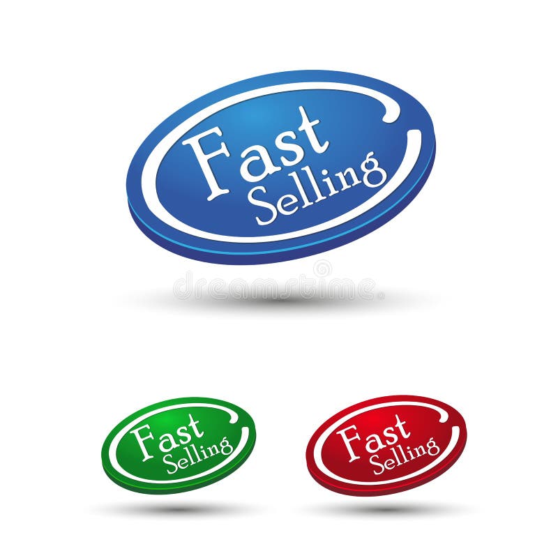 Set of Fast Selling Labels Design. Illustration Vector of Fast Selling ...
