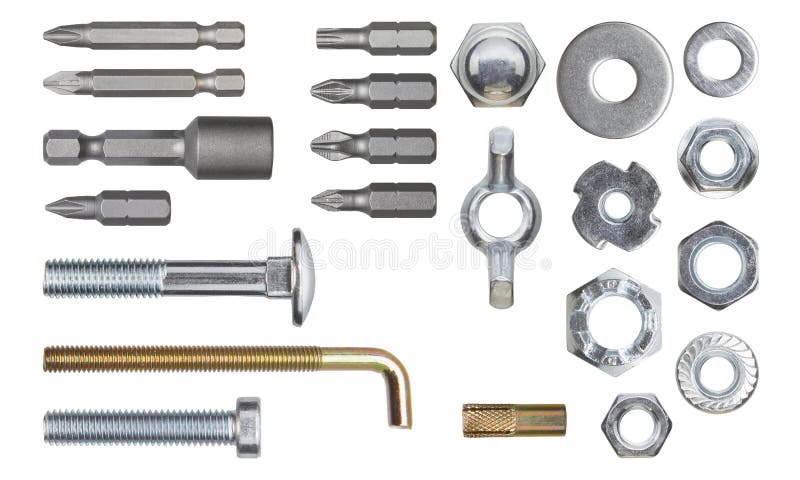 Set of fasteners. stock photo. Image of isolated, fastener - 37468456