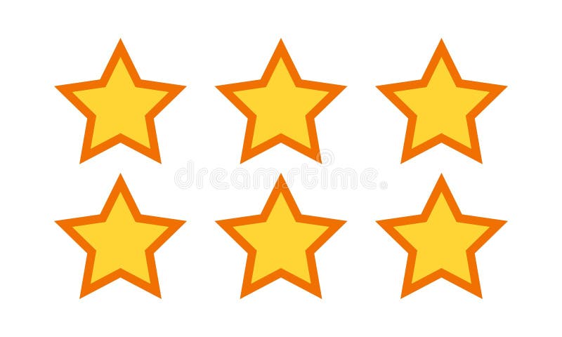 Set of Favorite Gold or Flat Star Icons for Apps and Websites Stock ...