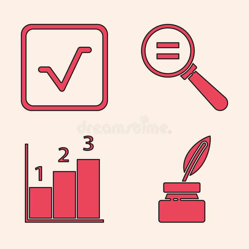 Set Feather and Inkwell, Square Root, Calculation and Graph, Schedule ...
