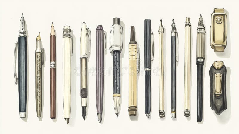 This Set Features Doodle-style Pencils Which Feature a Modern Design ...