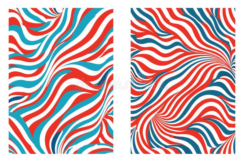 Swirling Line Optical Illusion Vector Patterns Stock Illustration ...