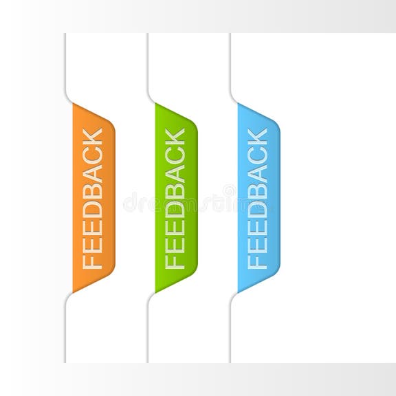 Set of feedback tabs. stock vector. Illustration of clip - 31023789