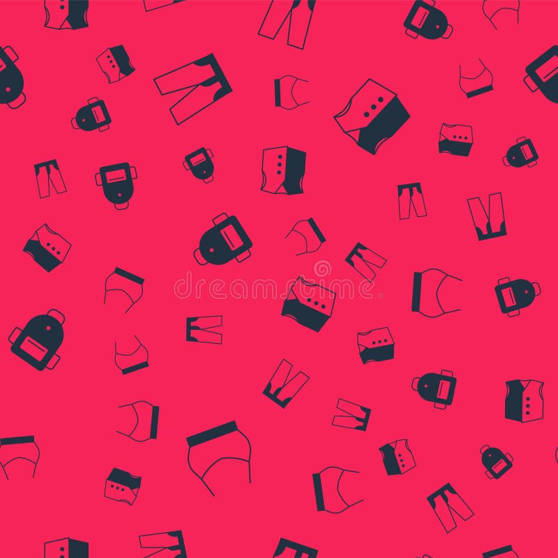 Set Female Crop Top, Pants, School Backpack and Waistcoat on Seamless ...