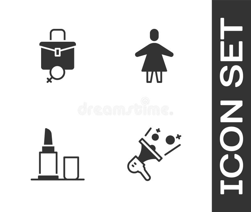 Set Feminist Activist Work For Female Lipstick And Female Icon