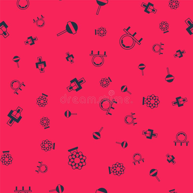 Set Ferris Wheel, Lollipop, Attraction Carousel and Roller Coaster on ...