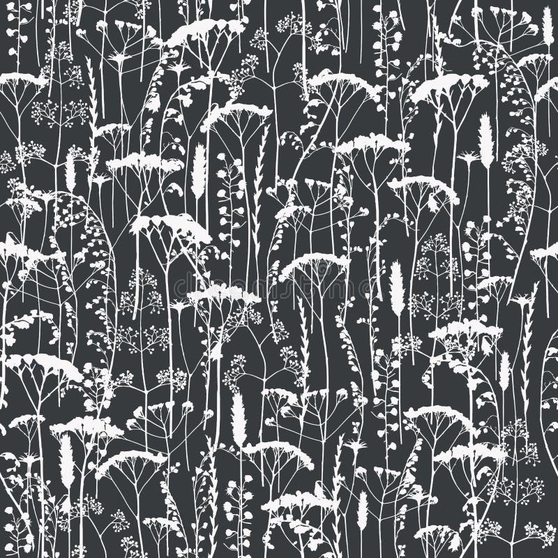 Set of Field Flowers, Herbs. Element of Seamless Pattern. Paper Design ...