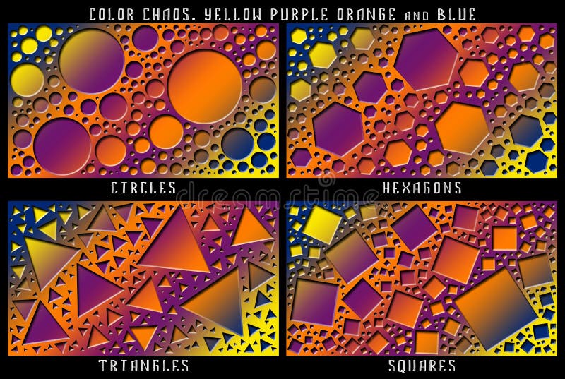 A Set of Figures. Color Chaos. Stock Illustration - Illustration of ...