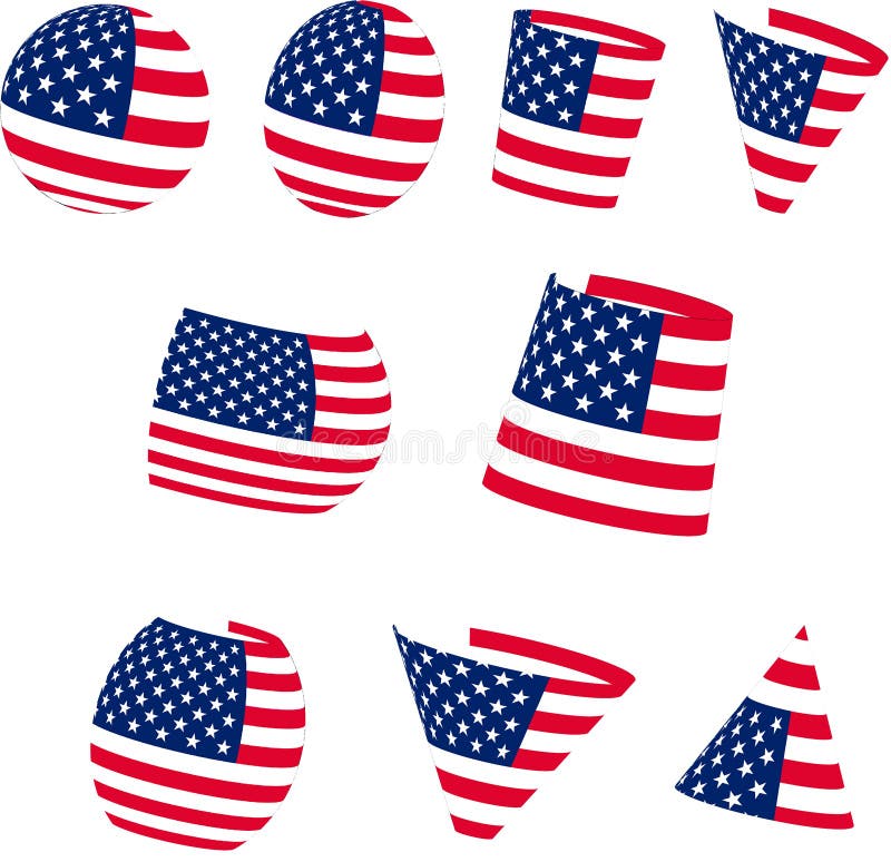 A Set of Figures Painted with the US Flag. Image with the Ability To ...