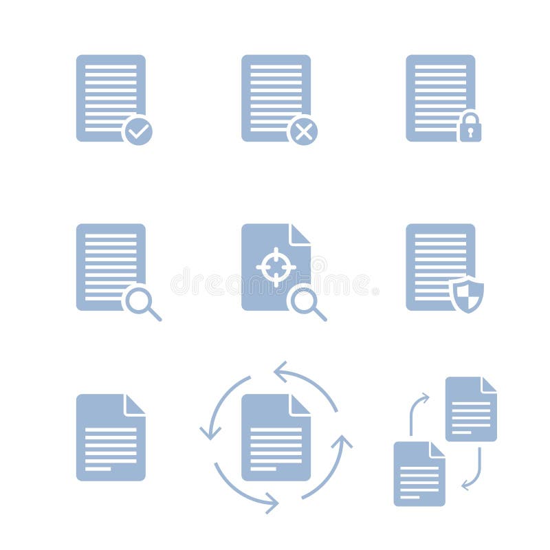 Set of File Icon. Information Technology Concept. Computer Software and ...