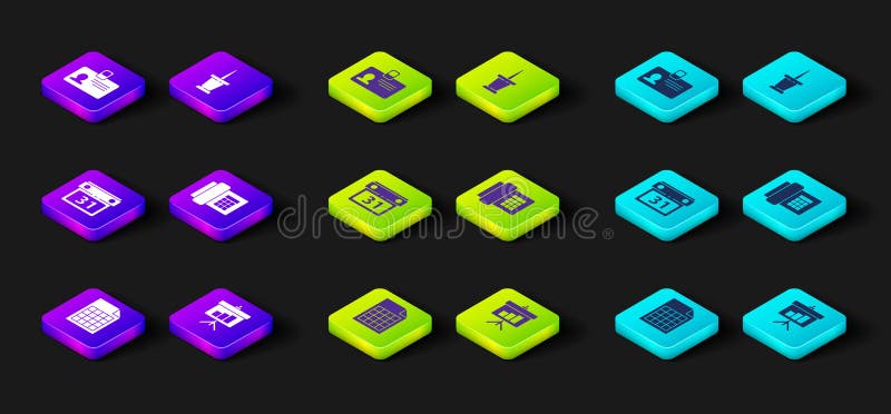 Set File Document, Chalkboard with Diagram, Calendar, Telephone, Push ...