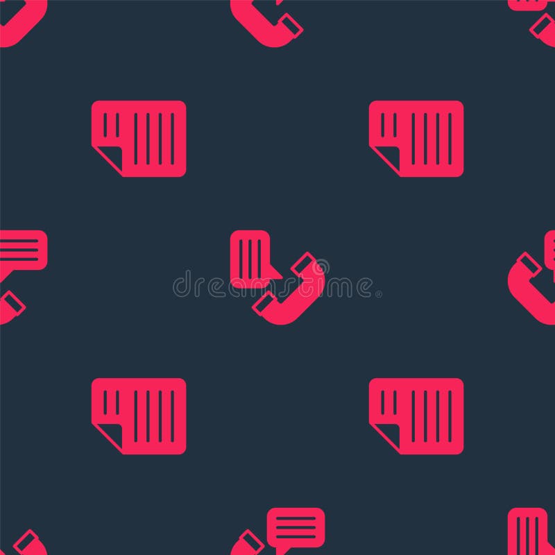 Set File Document and Telephone Conversation on Seamless Pattern ...