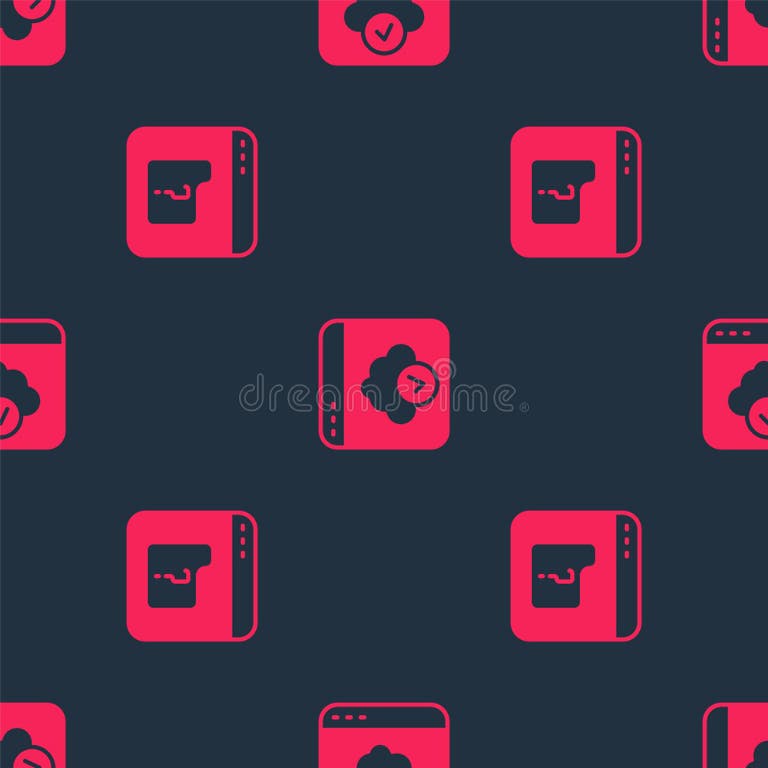 Set File Missing and Cloud Technology Data Transfer on Seamless Pattern. Vector Stock Vector ...