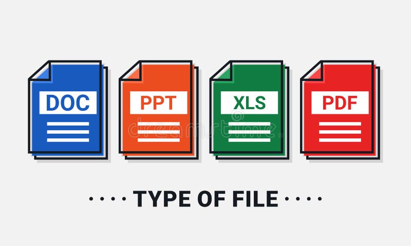 Set of File Type. Format and Extension of Documents. PDF, DOC, PPT and ... Set of File Type. Format and Extension of Documents. PDF, DOC, PPT and ...