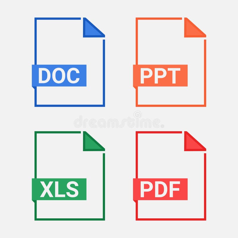 Set of of File Type. Format and Extension of Documents. PDF, DOC, PPT ... Set of of File Type. Format and Extension of Documents. PDF, DOC, PPT ...