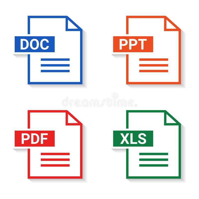 Set of File Type. Format and Extension of Documents. PDF DOC PPT XLS ... Set of File Type. Format and Extension of Documents. PDF DOC PPT XLS ...