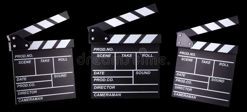 Clapper boards stock image. Image of film, collection - 52582851