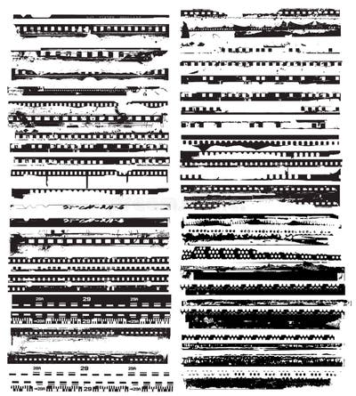 Set of film edges stock vector. Illustration of black - 12308484