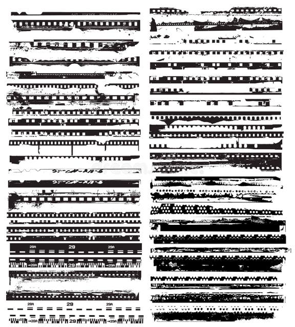 Set of film edges stock vector. Illustration of black - 12308484