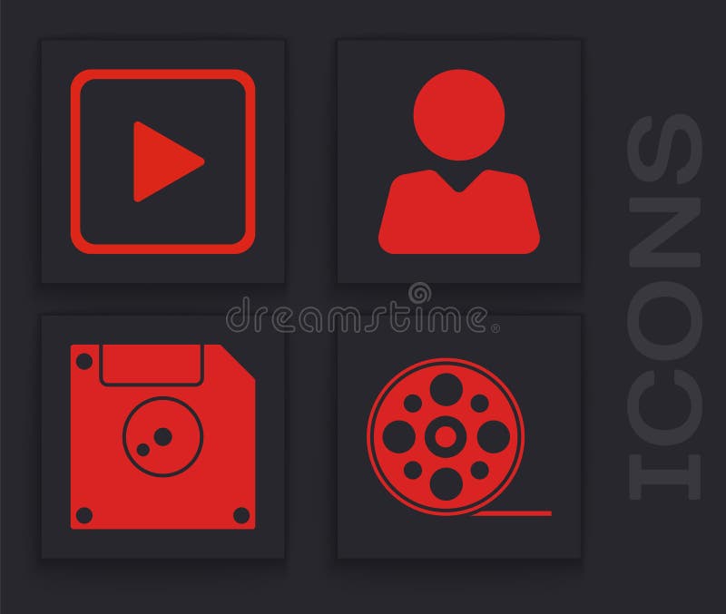 Set Film Reel, Play in Square, Add To Friend and Floppy Disk for ...