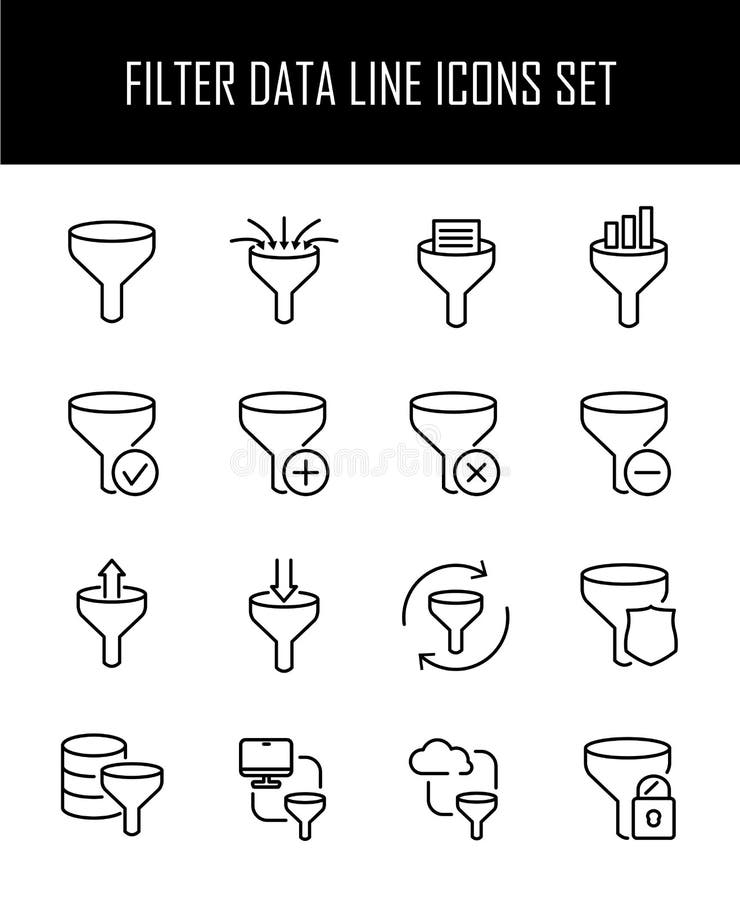 Filter Pictograms Stock Illustrations – 550 Filter Pictograms Stock ...