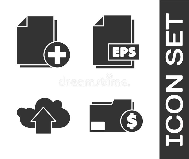 Set Finance Document Folder, Add New File, Cloud Upload and EPS File ... Set Finance Document Folder, Add New File, Cloud Upload and EPS File ...