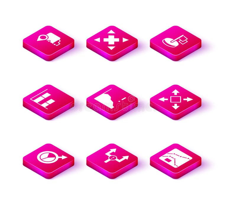 Set Financial Growth, Arrow, Graph, Chart, Diagram, Decrease, Many Ways Directional Arrow, Flag ...