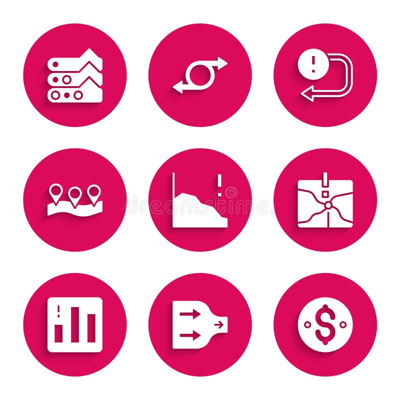 Set Financial Growth Decrease, Arrow, Dollar Symbol, Intersection Point ... Set Financial Growth Decrease, Arrow, Dollar Symbol, Intersection Point ...